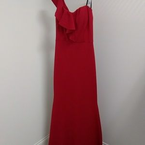 Windsor | Dresses | One Shoulder Ruffle Gowndress | Poshmark